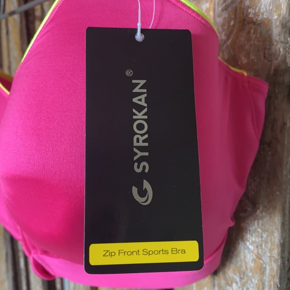 Syrokan | Intimates & Sleepwear | Syrokan Pink Zip Front Sports Bra 4 ...